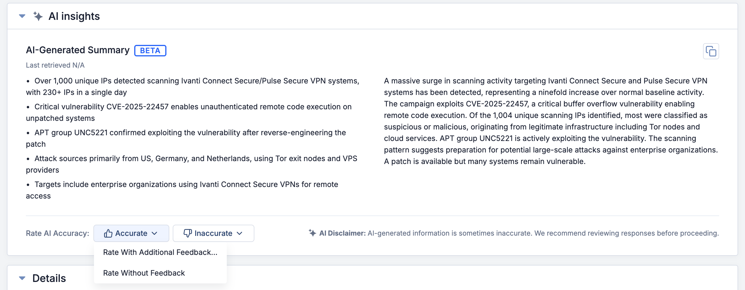 AI Exploited-Vulnerability Analyzer | ThreatConnect